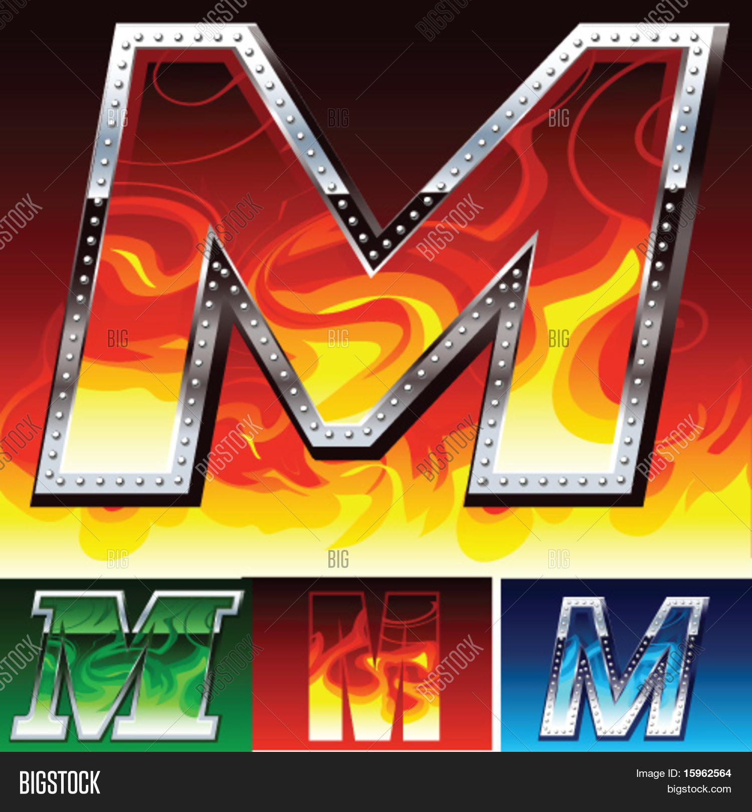 Fire Metal Font Set Vector & Photo (Free Trial) | Bigstock