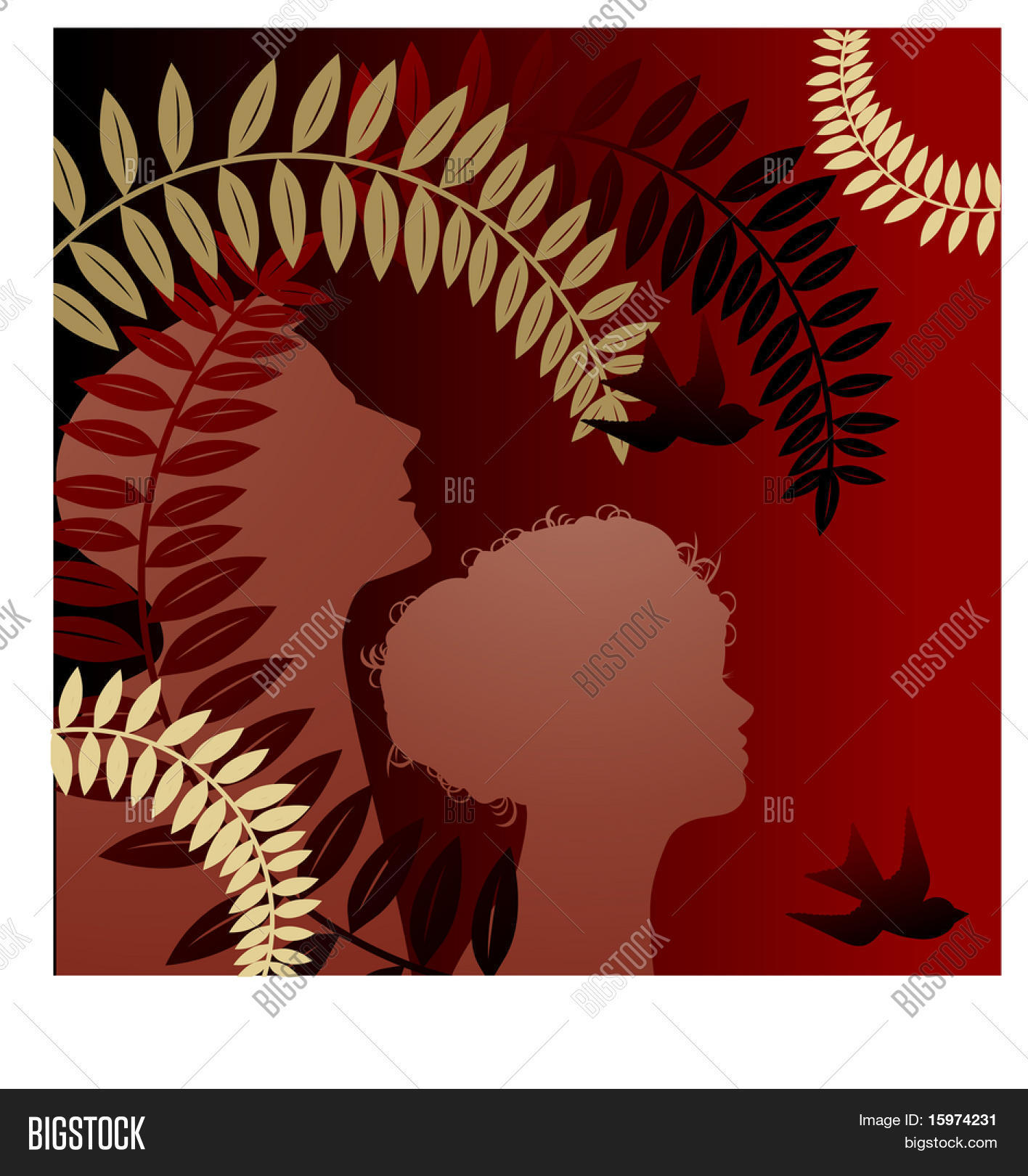 Fall Leaves Profile Vector & Photo (Free Trial) | Bigstock