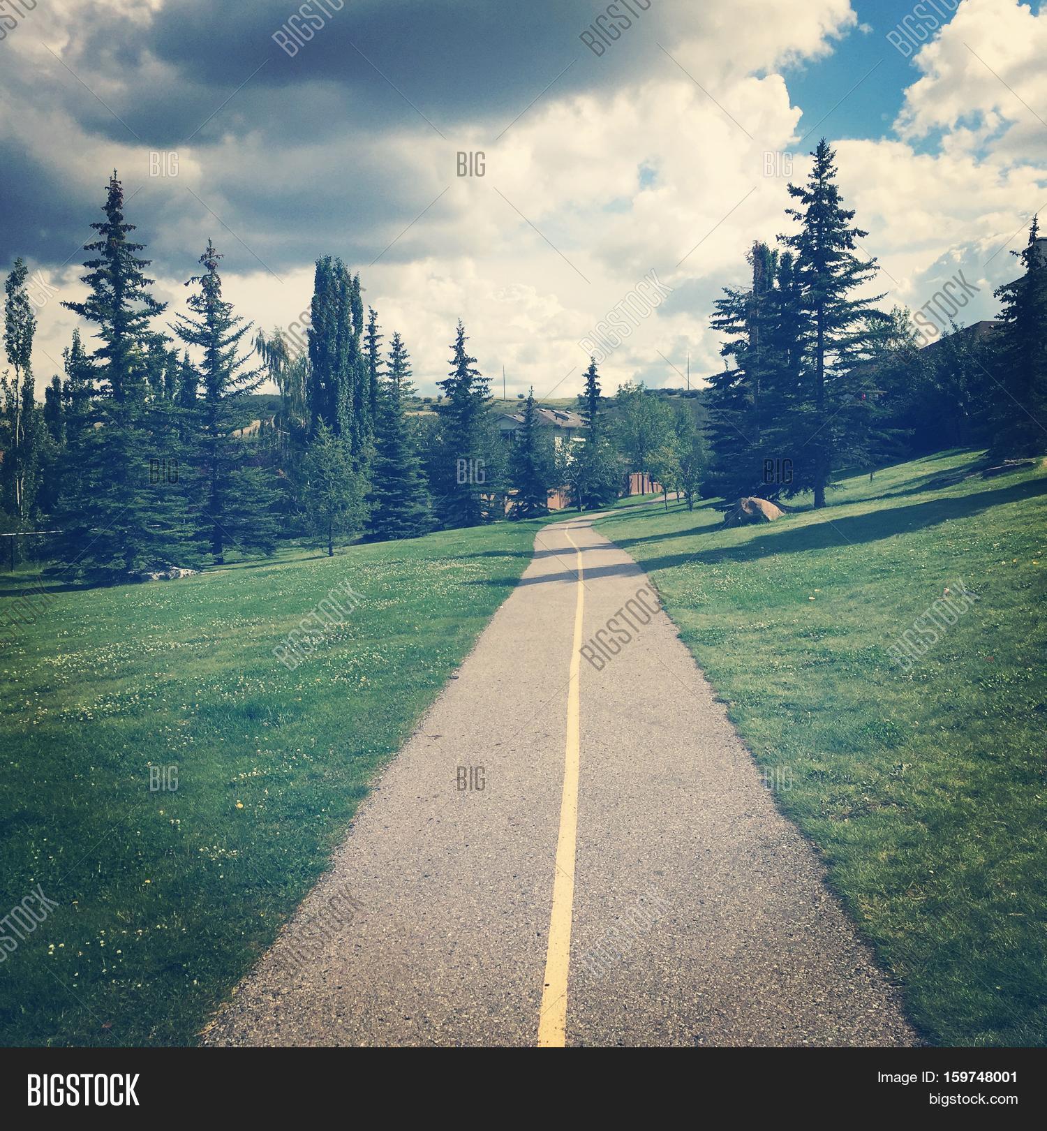 Park Landscape Paved Image & Photo (Free Trial) | Bigstock