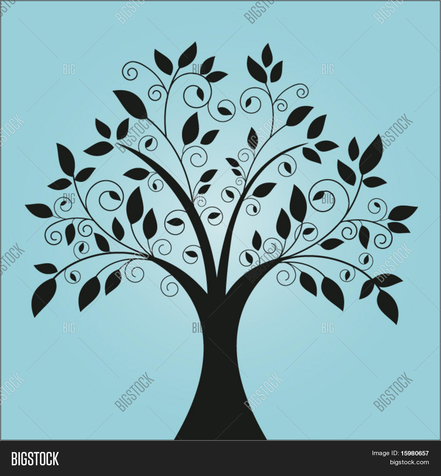 Funky Coil Tree Vector & Photo (Free Trial) | Bigstock