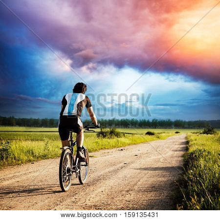 Man Riding Bike On Image & Photo (Free Trial) | Bigstock