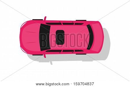 Pink Car Top View Vector & Photo (Free Trial) | Bigstock