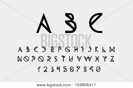 Black Line Letters On Vector & Photo (Free Trial) | Bigstock