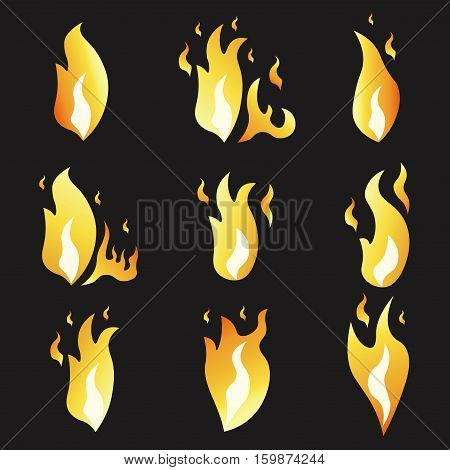 Set Animation Fire Vector & Photo (Free Trial) | Bigstock
