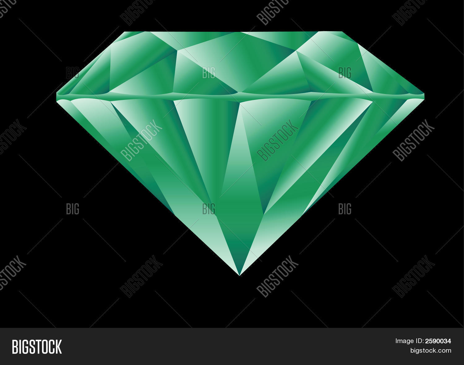 Diamond Cut Emerald Vector & Photo (Free Trial) | Bigstock
