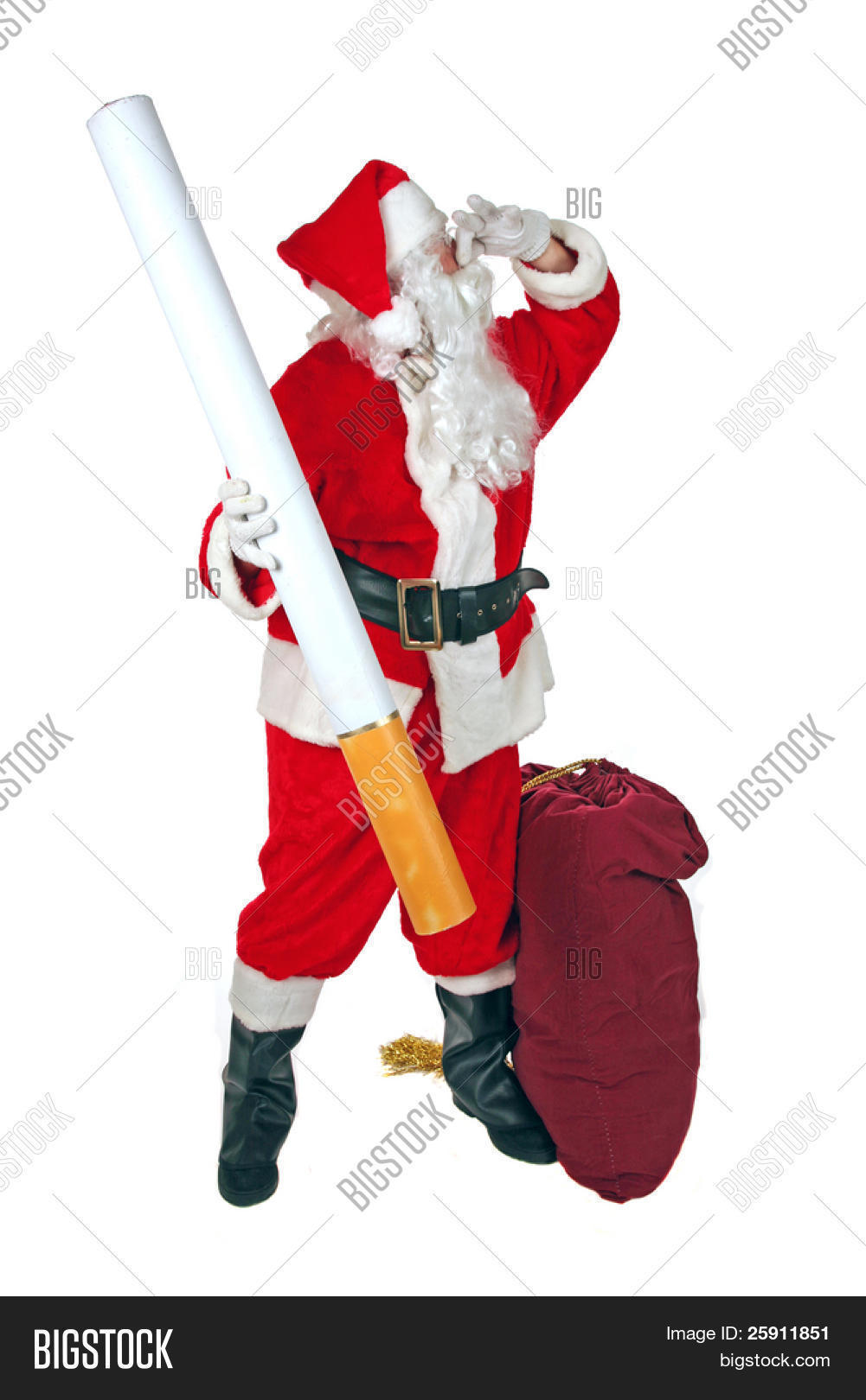 Santa Claus Holds Image & Photo (Free Trial) | Bigstock