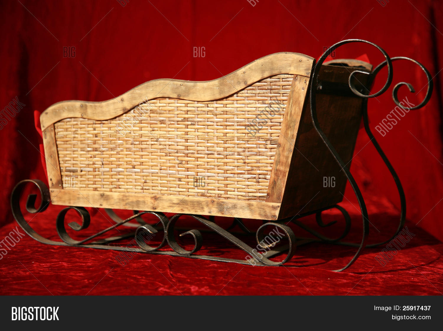 Santa Sled On Red Image & Photo (Free Trial) | Bigstock