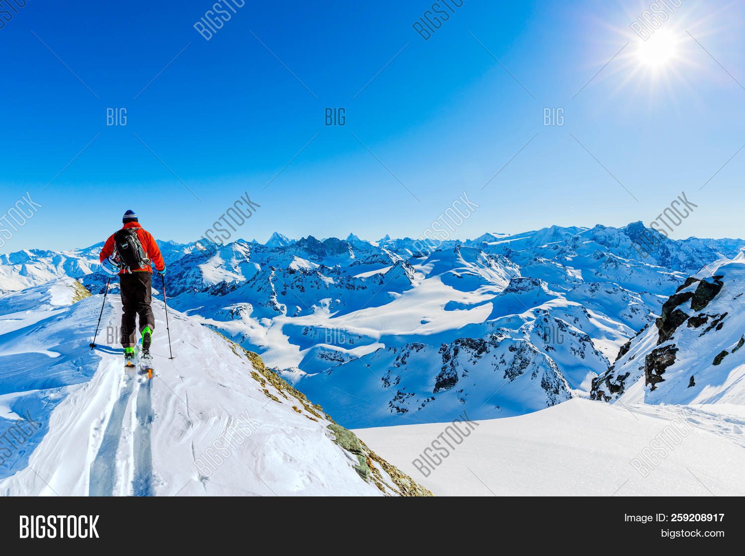 Skiing Amazing View Image & Photo (Free Trial) | Bigstock
