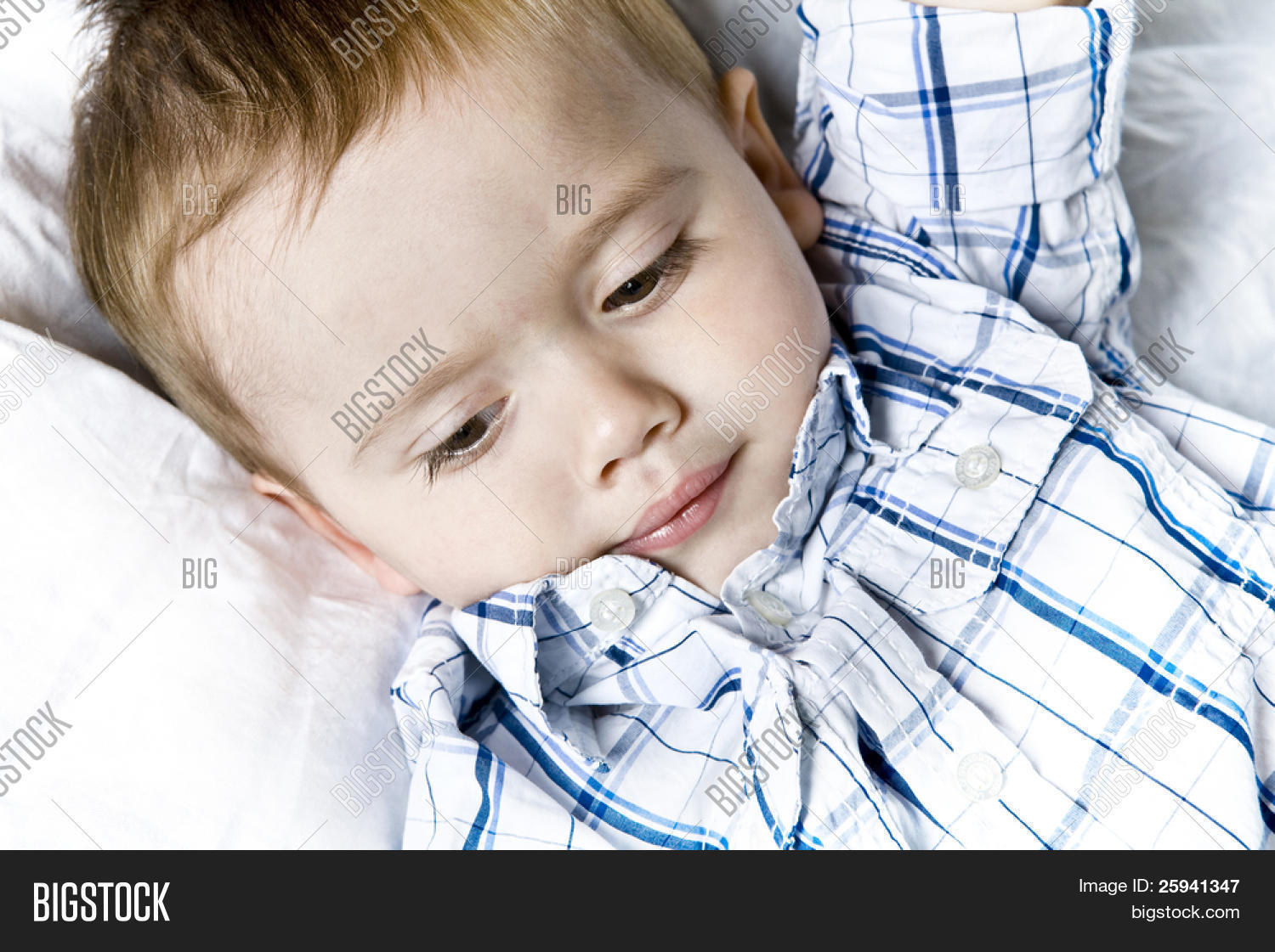 Little Cute Boy Laying Image & Photo (Free Trial) | Bigstock