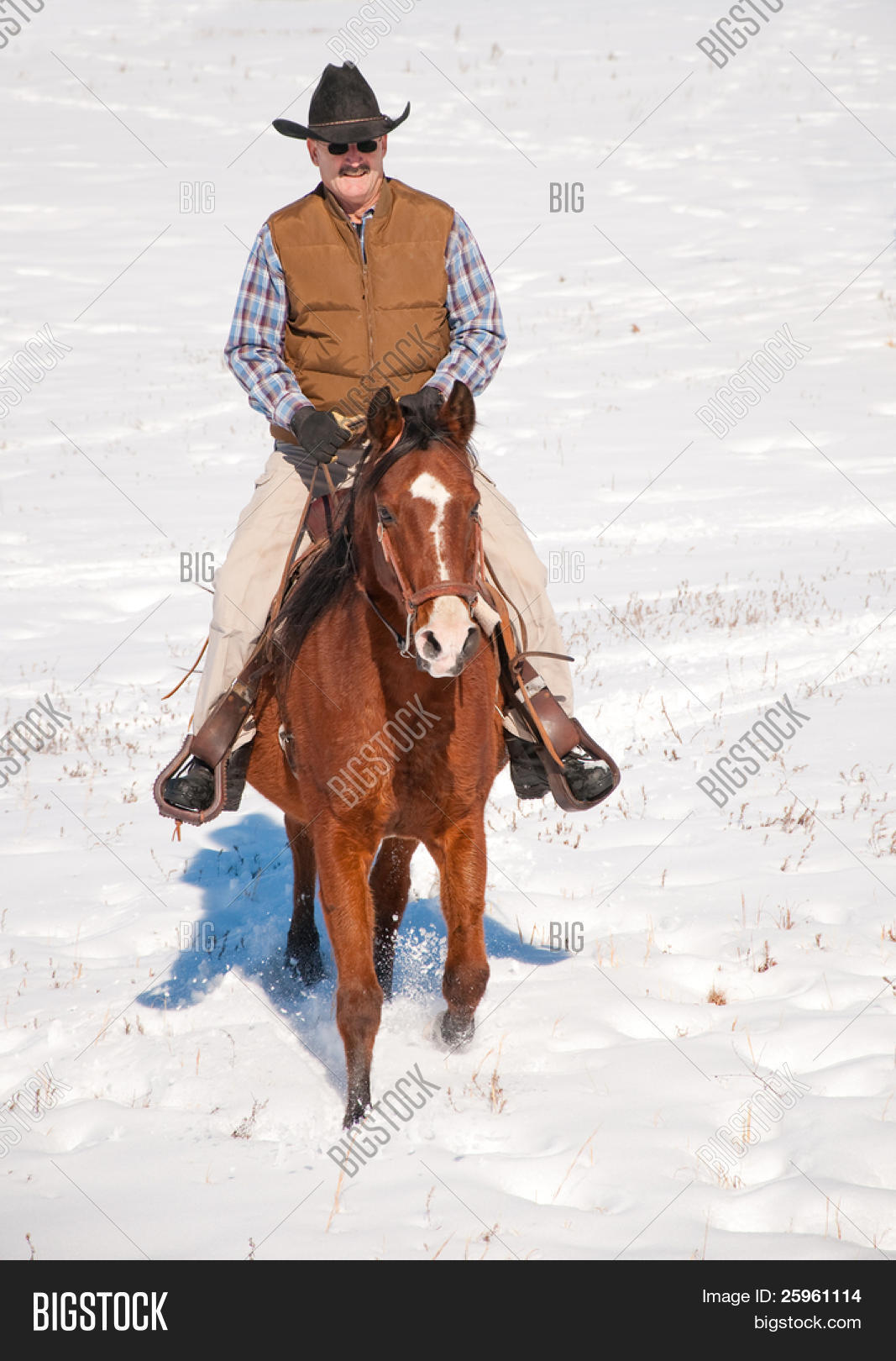 Man Cowboy Hat Riding Image & Photo (Free Trial) | Bigstock