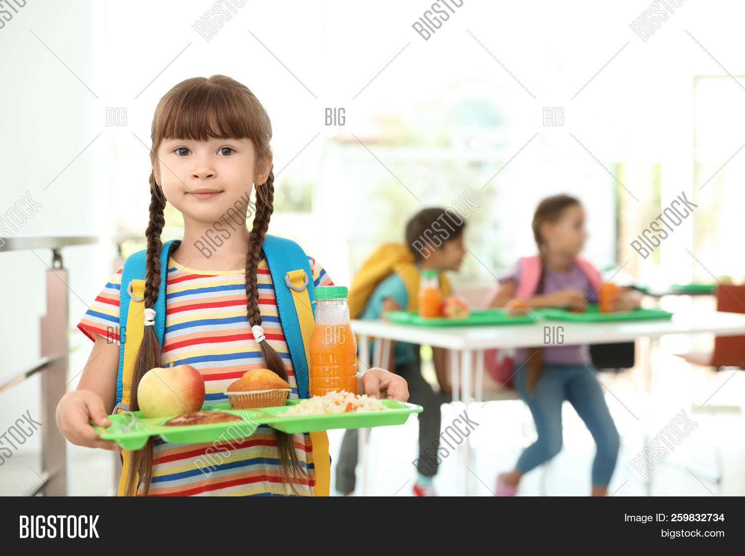 Girl Holding Tray Image & Photo (Free Trial) | Bigstock