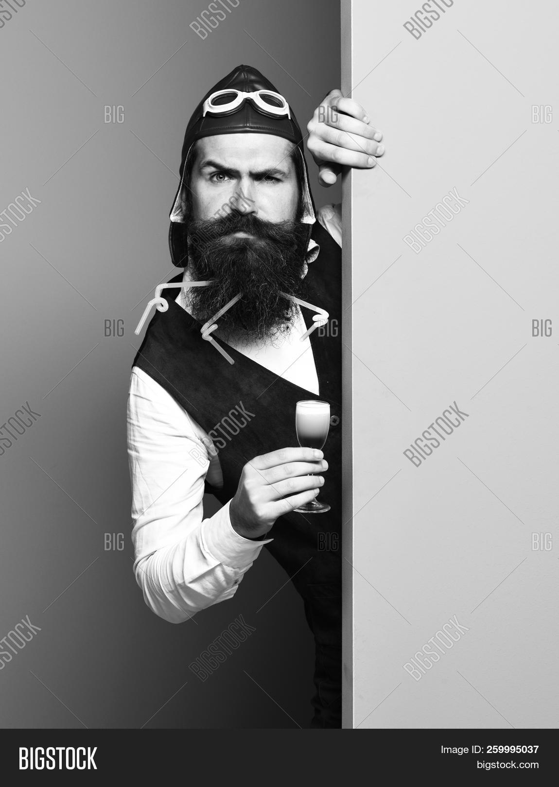 Handsome Bearded Pilot Image & Photo (Free Trial) | Bigstock