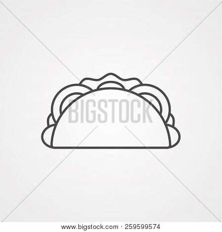 Taco Outline Icon. Vector & Photo (Free Trial) | Bigstock