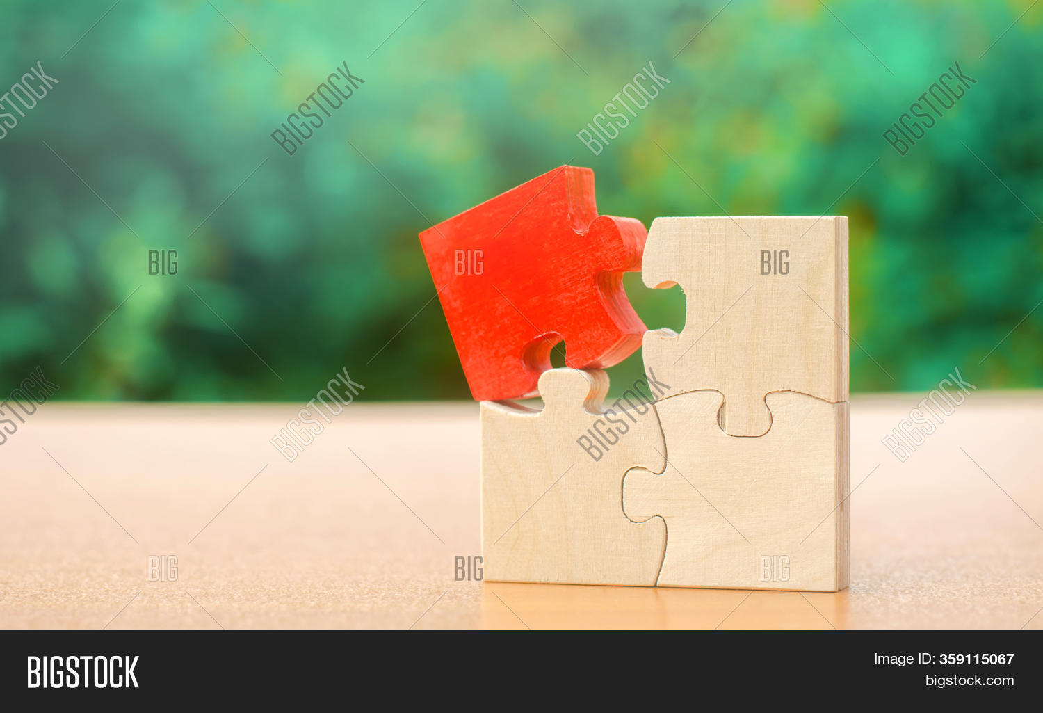 One Wooden Puzzle Image & Photo (Free Trial) | Bigstock