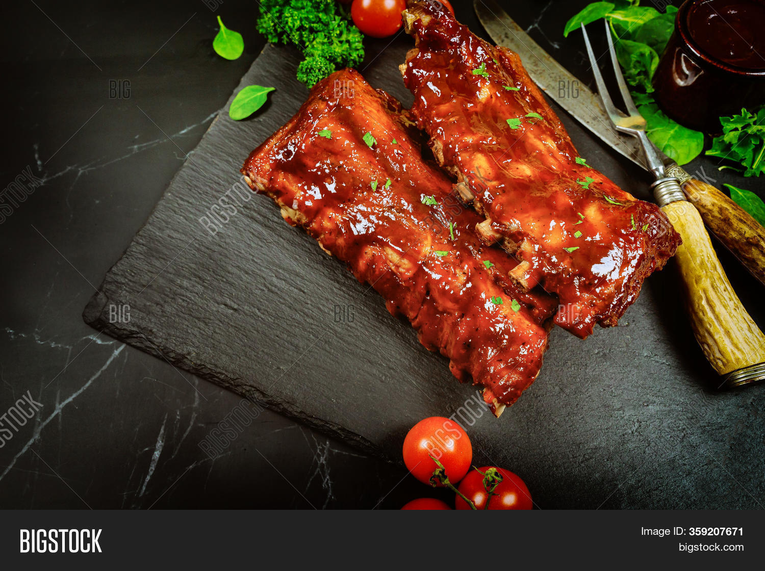 Pork Ribs Barbecue Image & Photo (Free Trial) | Bigstock