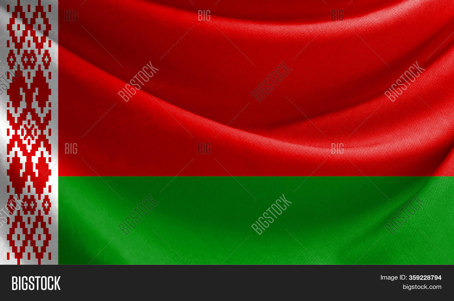 Realistic Flag Belarus Image & Photo (Free Trial) | Bigstock