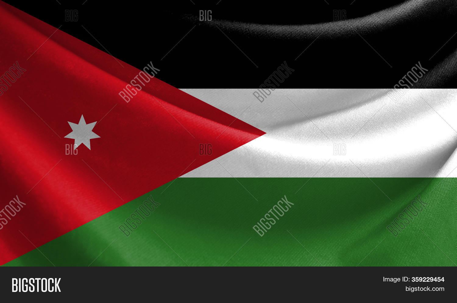 Realistic Flag Jordan Image & Photo (Free Trial) | Bigstock