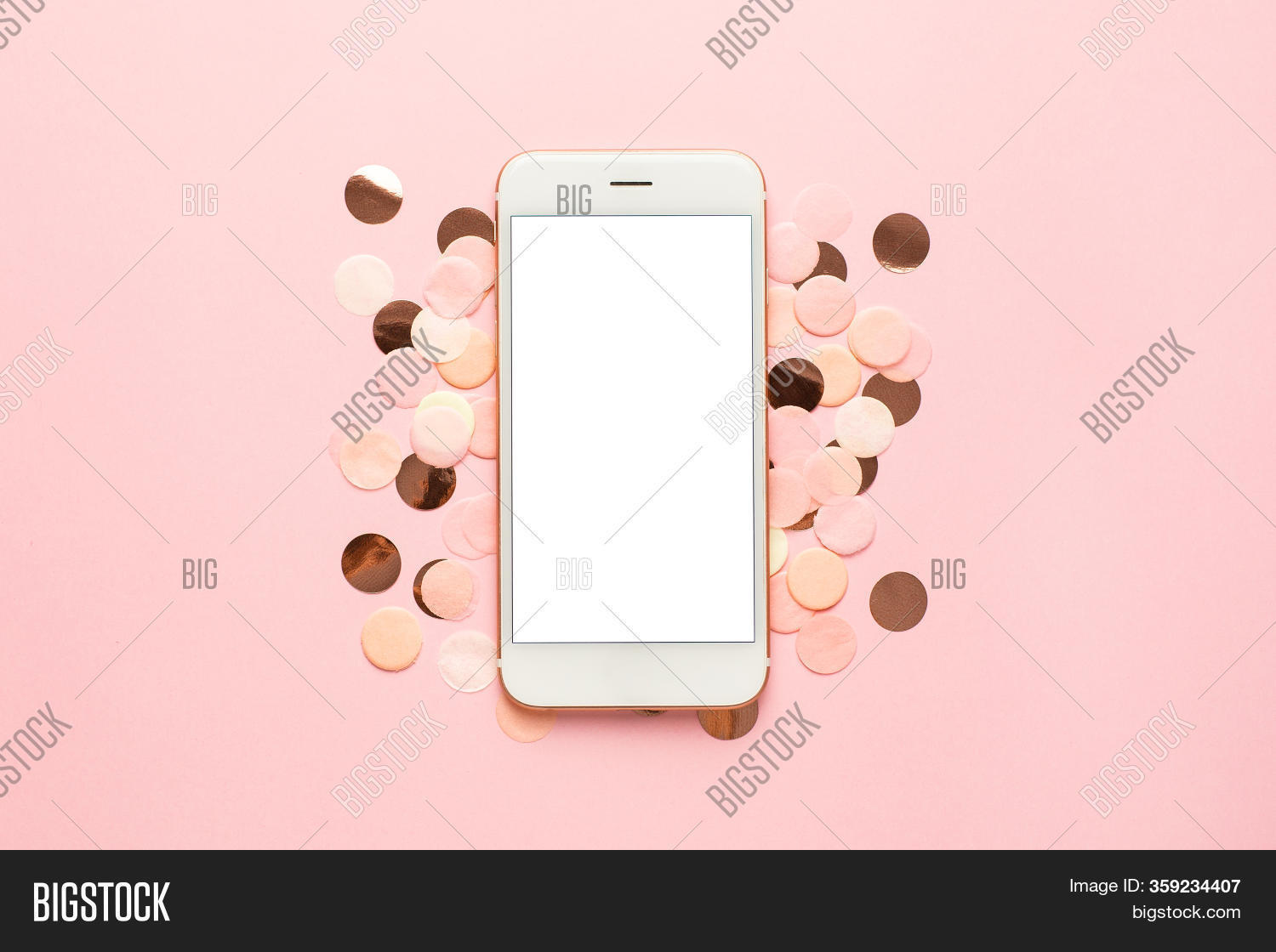 Moble Phone Pink, Gold Image & Photo (Free Trial) | Bigstock