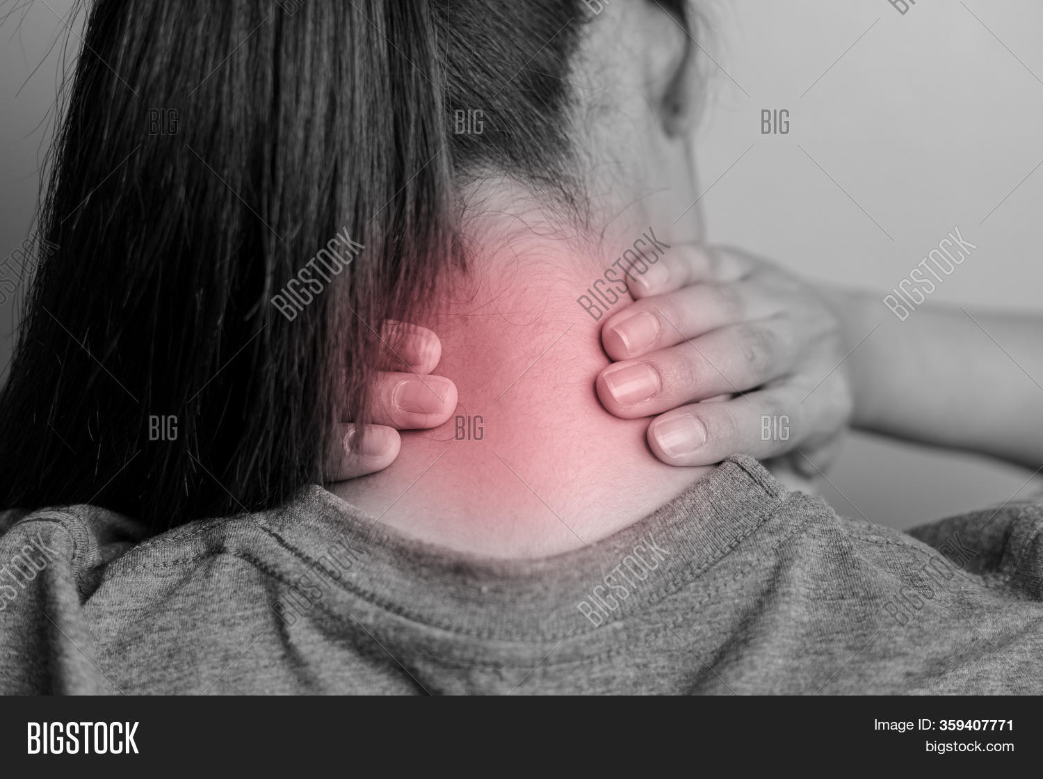 Woman Pain Neck Image & Photo (Free Trial) | Bigstock
