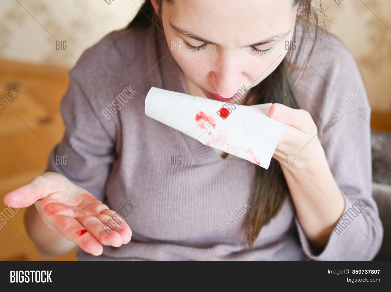 Nosebleed, Young Woman Image & Photo (Free Trial) | Bigstock