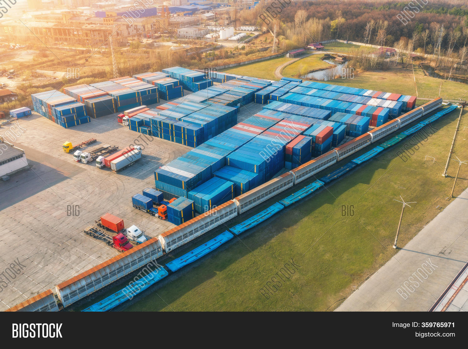 Aerial View Container Image & Photo (Free Trial) | Bigstock