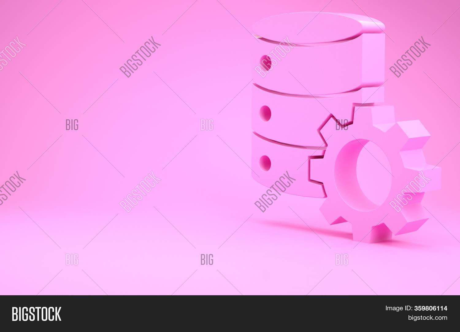 Pink Server Gear Icon Image & Photo (Free Trial) | Bigstock