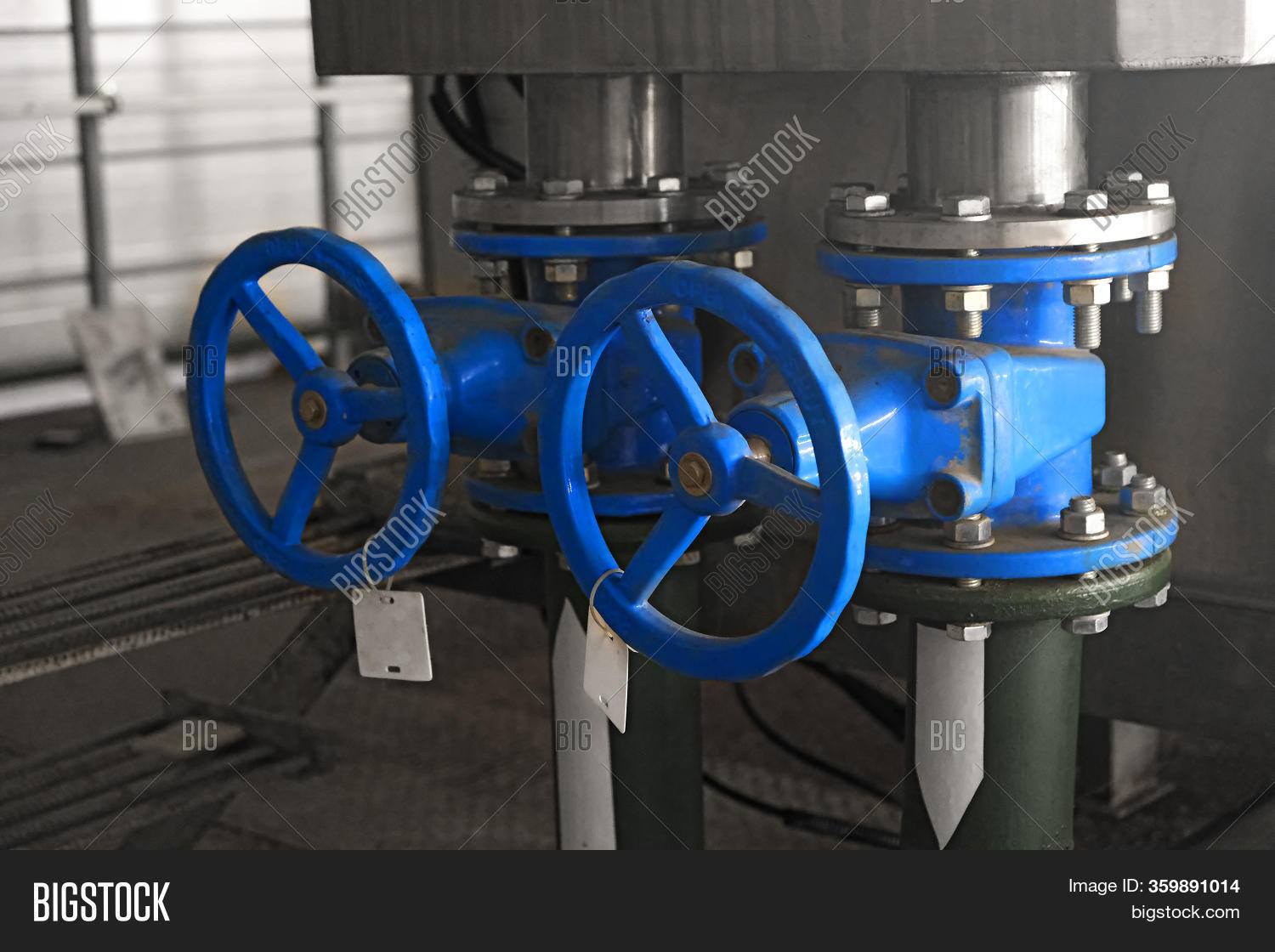 Two Big Blue Tap Valve Image & Photo (Free Trial) | Bigstock