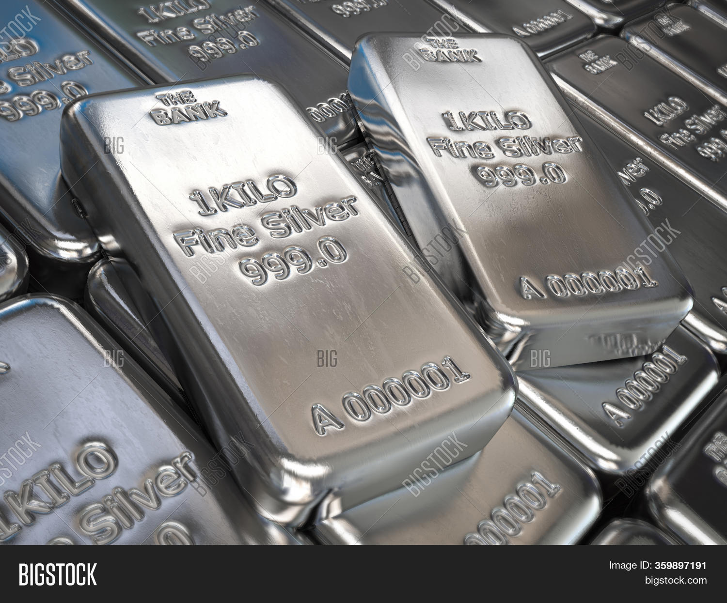 Silver Bars Ingots Image & Photo (Free Trial) | Bigstock