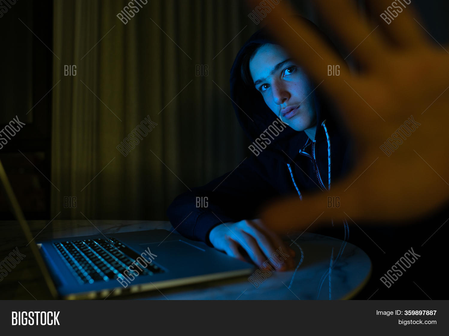 Hacker Laptop Hiding Image & Photo (Free Trial) | Bigstock
