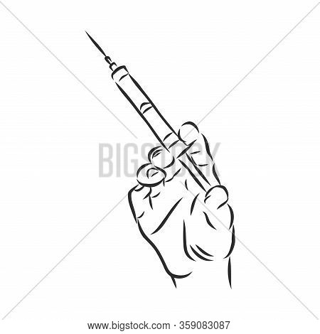 Injection Hand Drawn Vector & Photo (Free Trial) | Bigstock