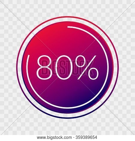80 Percent Circle Vector & Photo (Free Trial) | Bigstock