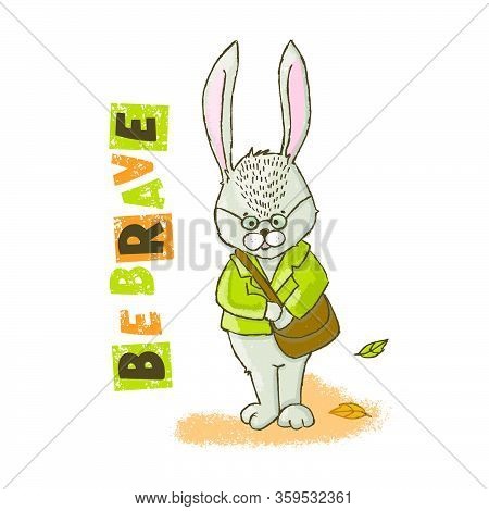 Be Brave Hare Cartoon Vector & Photo (Free Trial) | Bigstock