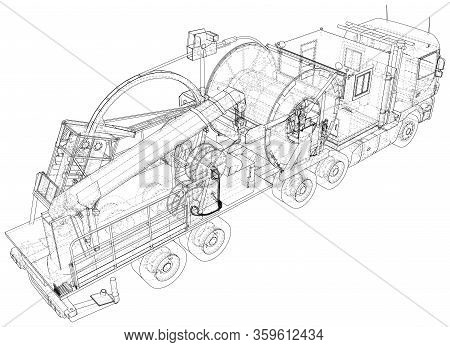 Coiled Tubing Machine Vector & Photo (Free Trial) | Bigstock