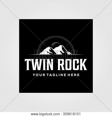 Vintage Twin Rock Vector & Photo (Free Trial) | Bigstock
