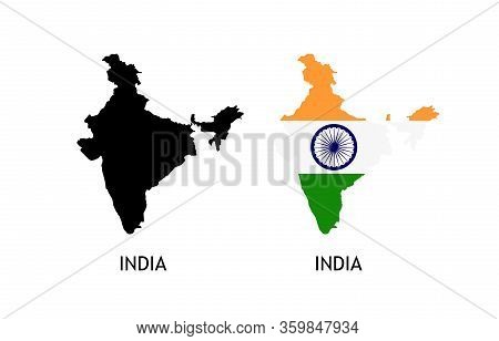 Map India Black Color Vector & Photo (Free Trial) | Bigstock