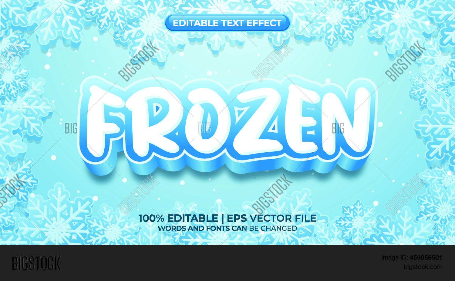 Frozen Editable Text Vector & Photo (Free Trial) | Bigstock