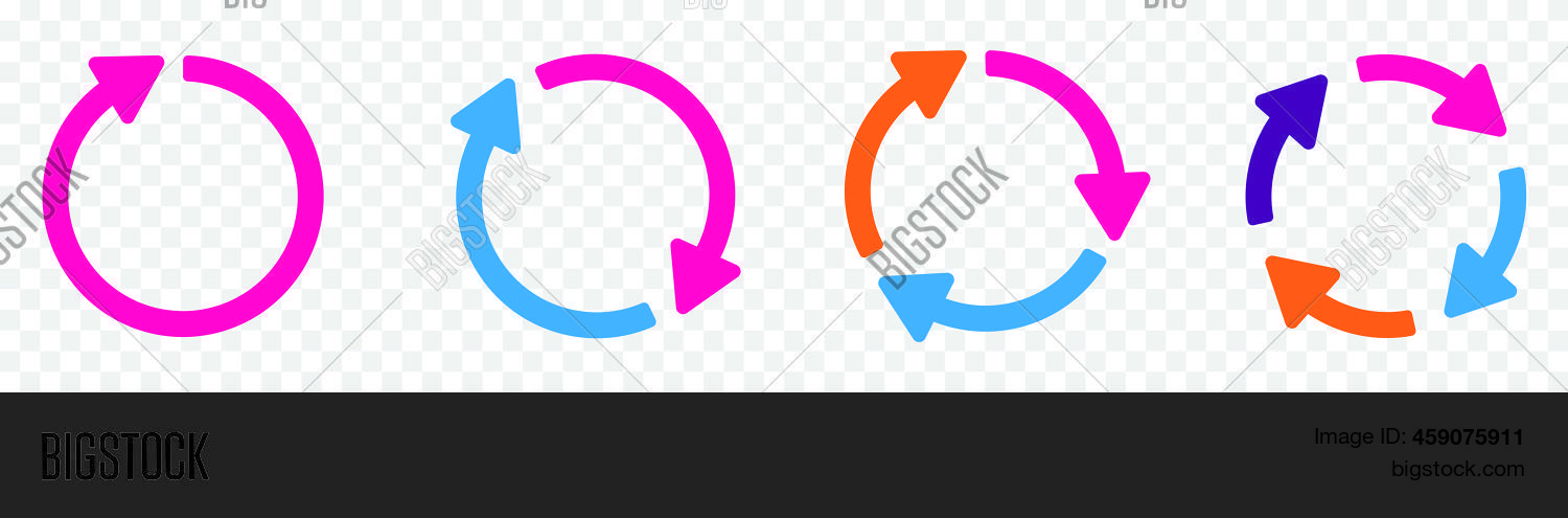 Set Circle Arrow Vector & Photo (Free Trial) | Bigstock