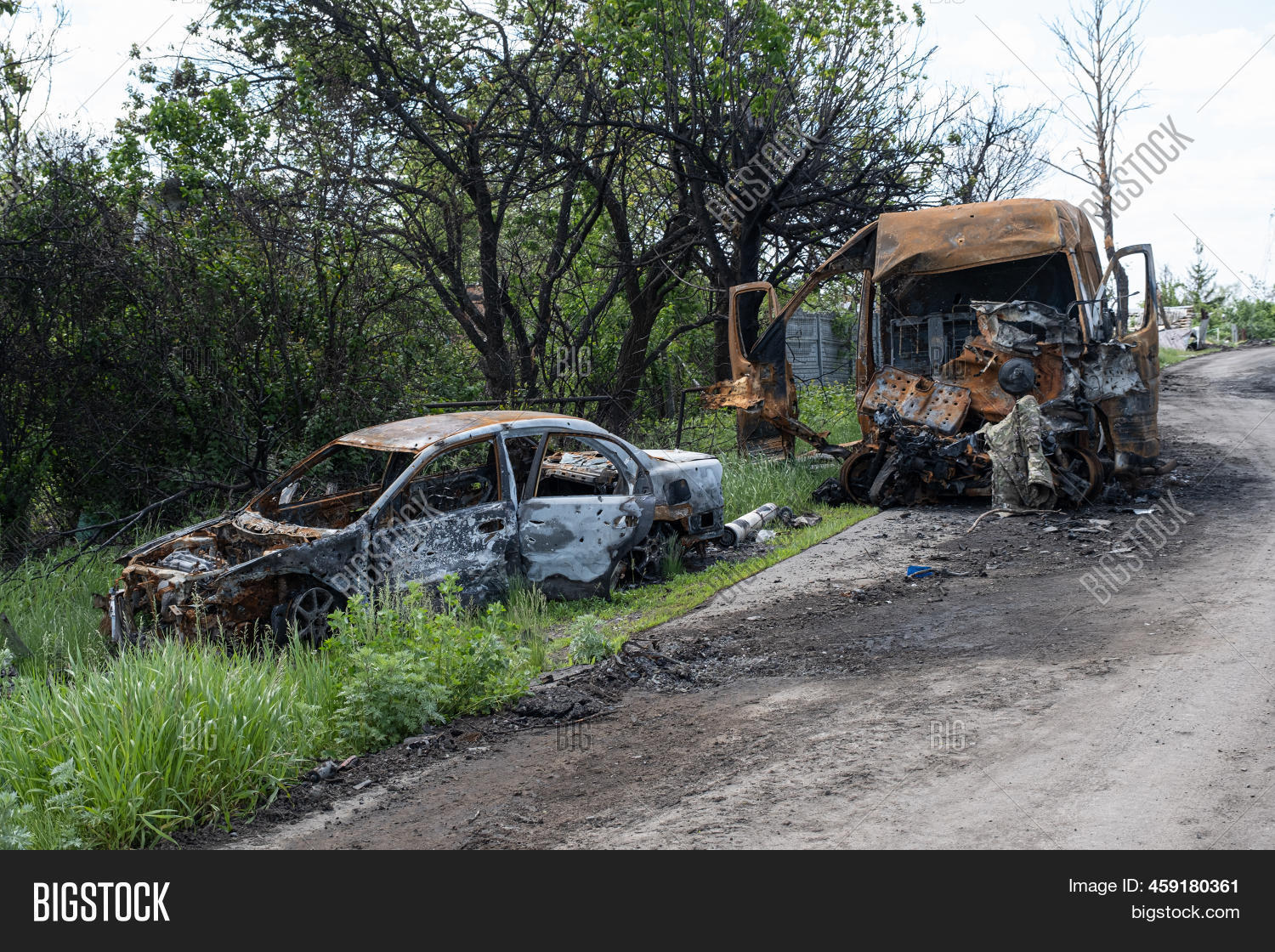 Burned Broken Cars. Image & Photo (Free Trial) | Bigstock