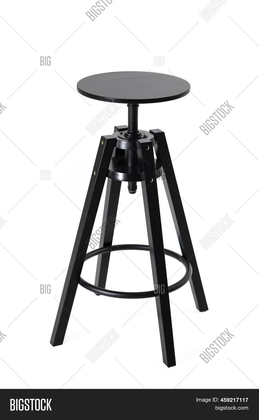 Black Bar Stool On Image & Photo (Free Trial) | Bigstock