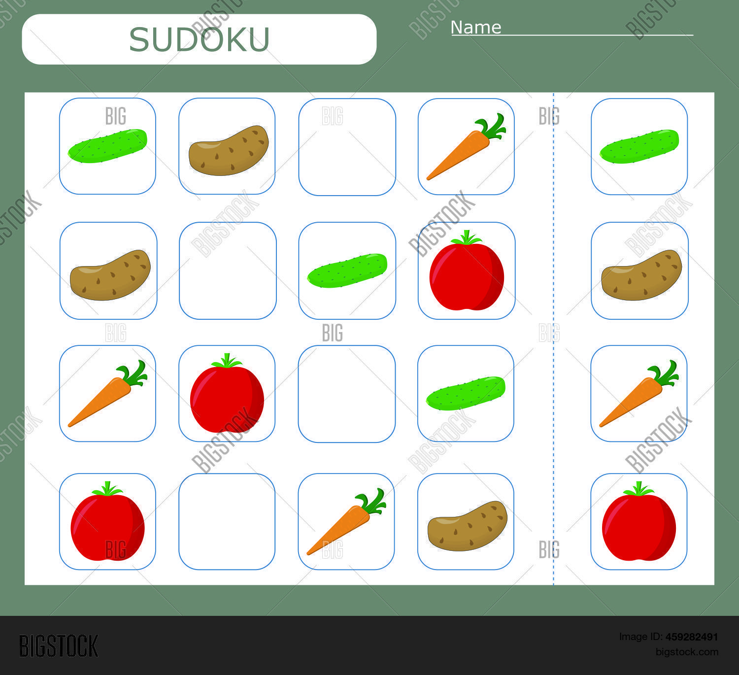 Sudoku Game Children Vector & Photo (Free Trial) | Bigstock