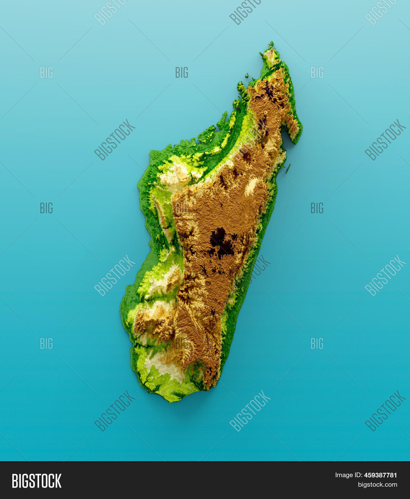 Madagascar Map Shaded Image & Photo (Free Trial) | Bigstock