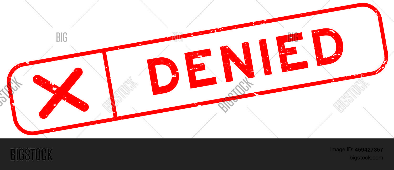Grunge Red Denied Vector & Photo (Free Trial) | Bigstock