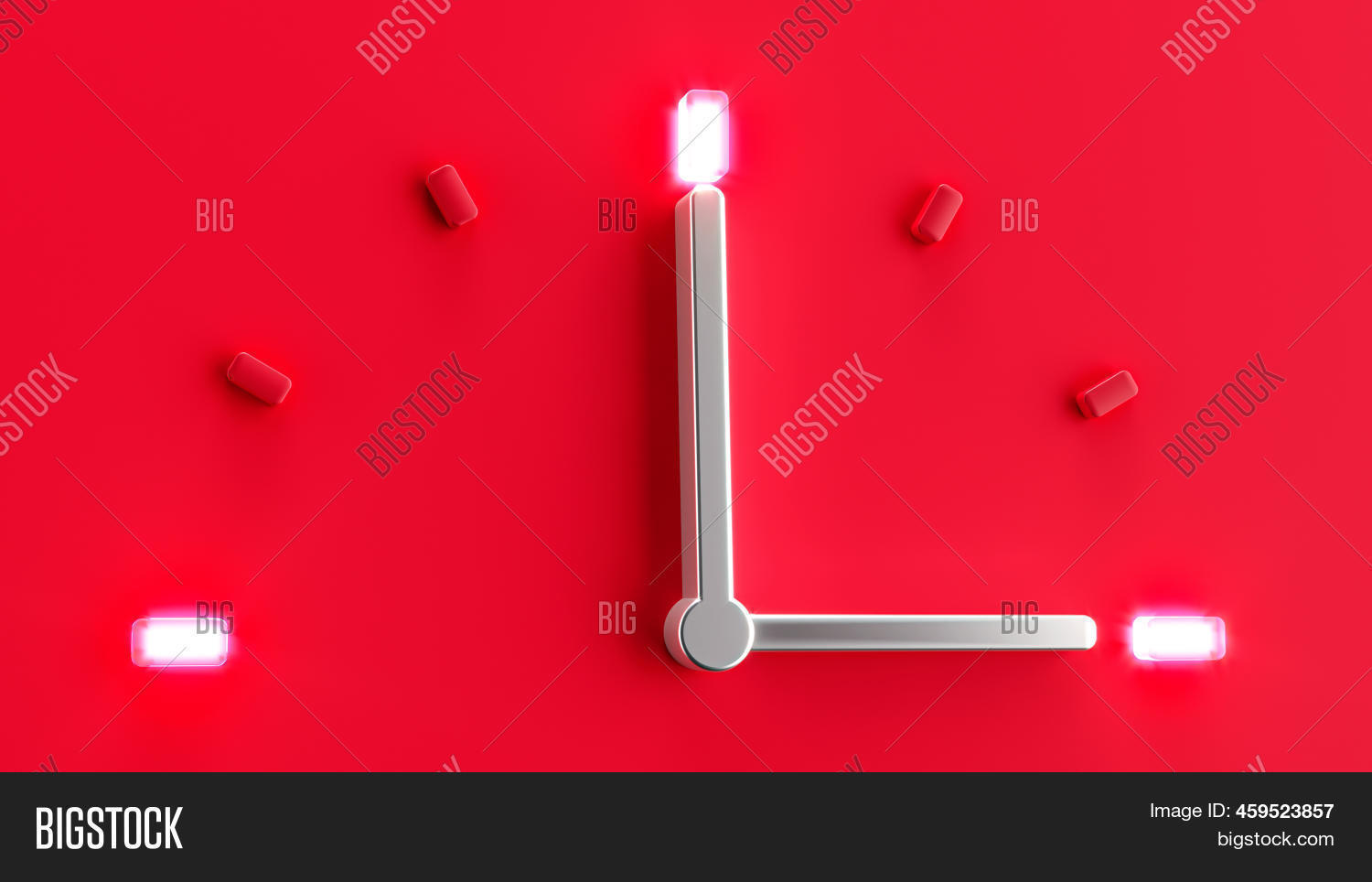 Clock Shows 3 O Clock Image & Photo (Free Trial) | Bigstock