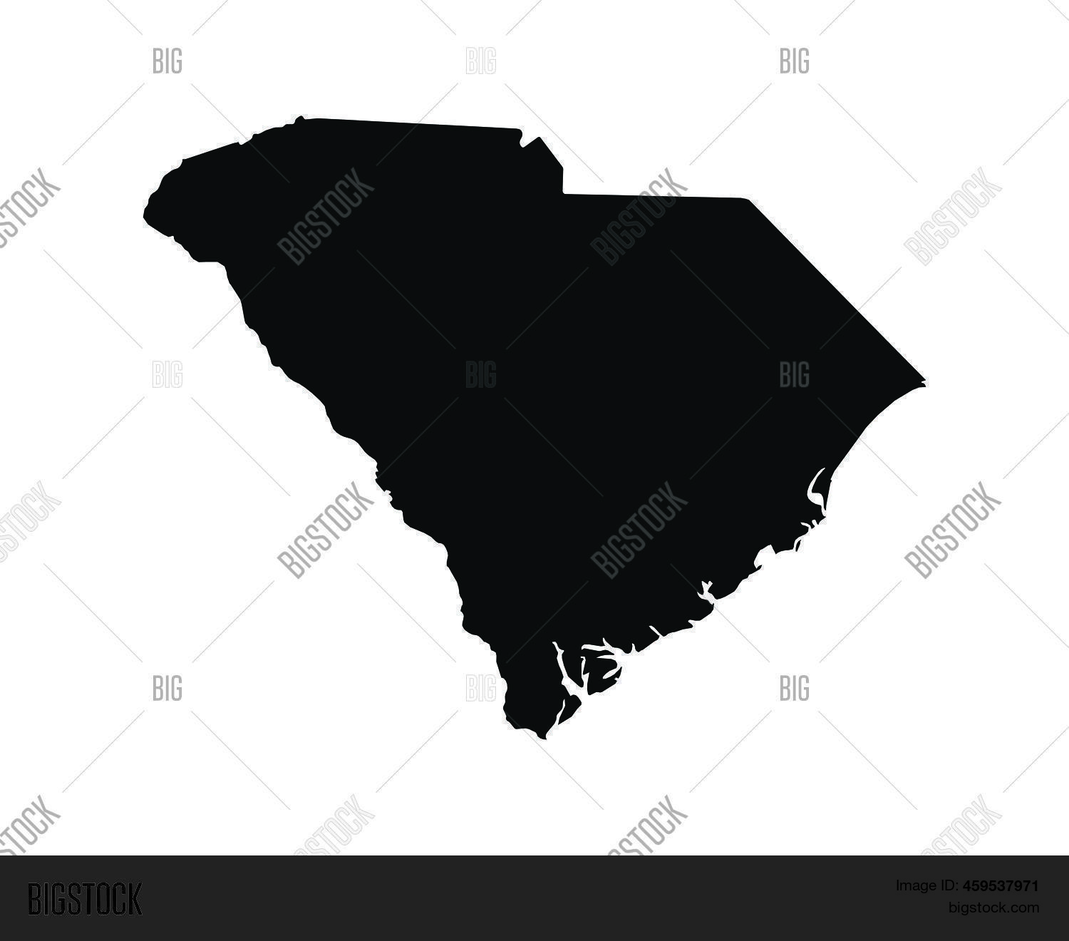 South Carolina Us Map Vector & Photo (Free Trial) | Bigstock