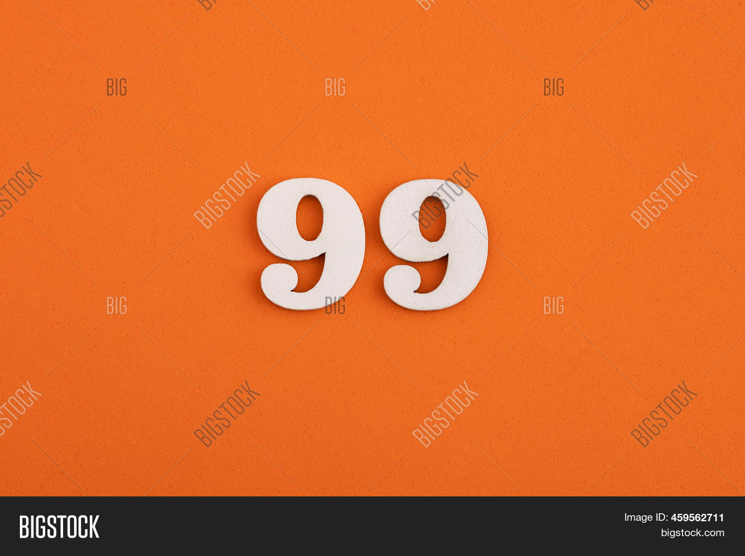 Number 99 - On Orange Image & Photo (Free Trial) | Bigstock