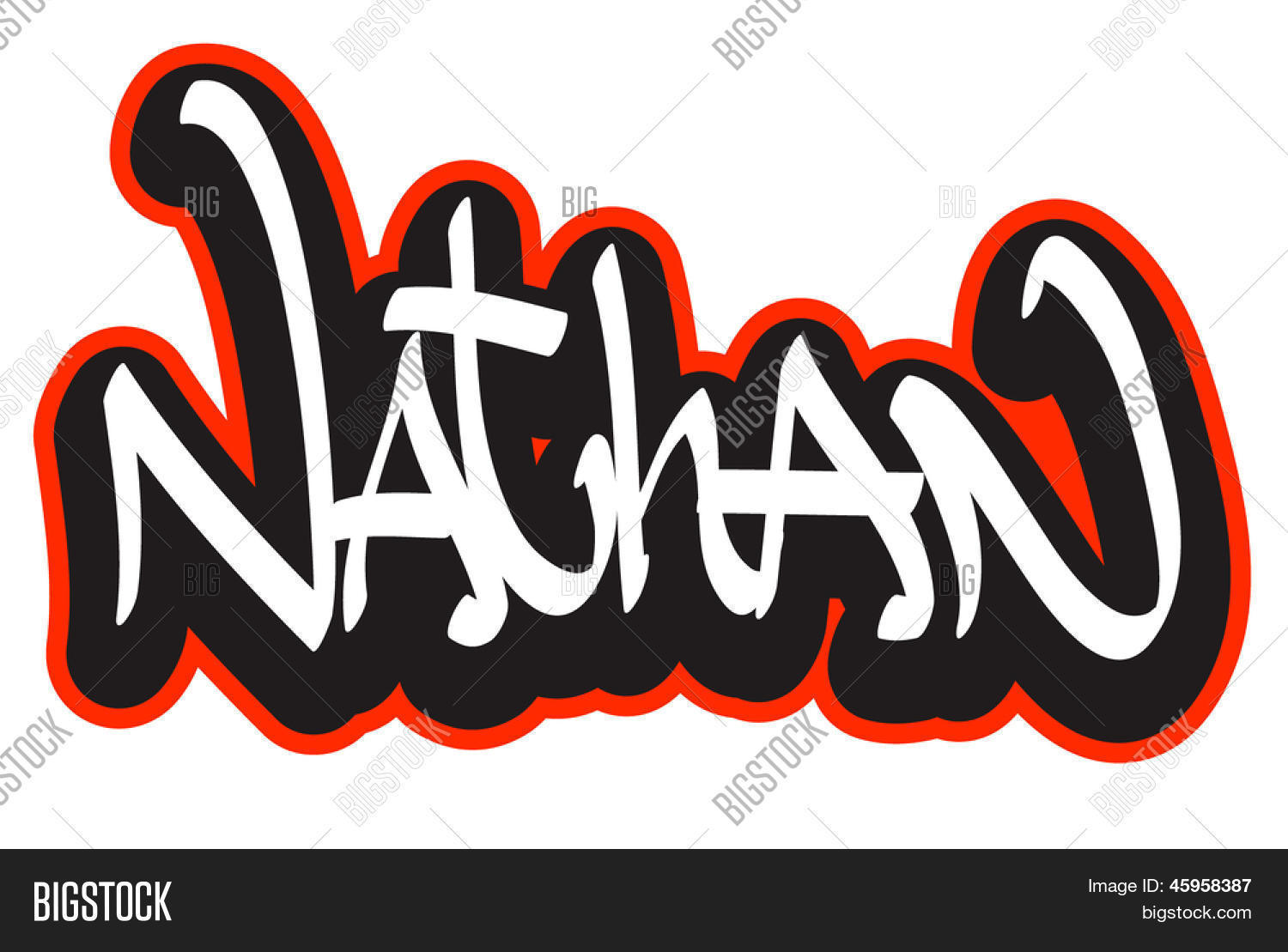 Nathan Graffiti Font Vector & Photo (Free Trial) | Bigstock