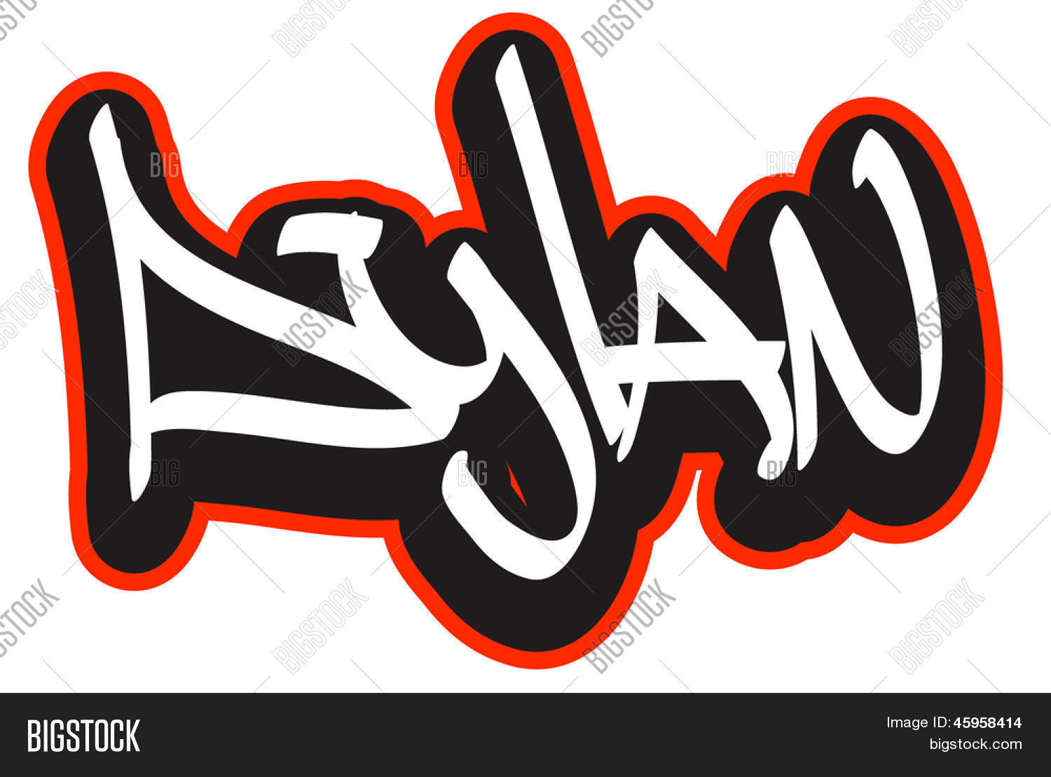 Dylan Graffiti Font Style Name. Vector & Photo | Bigstock