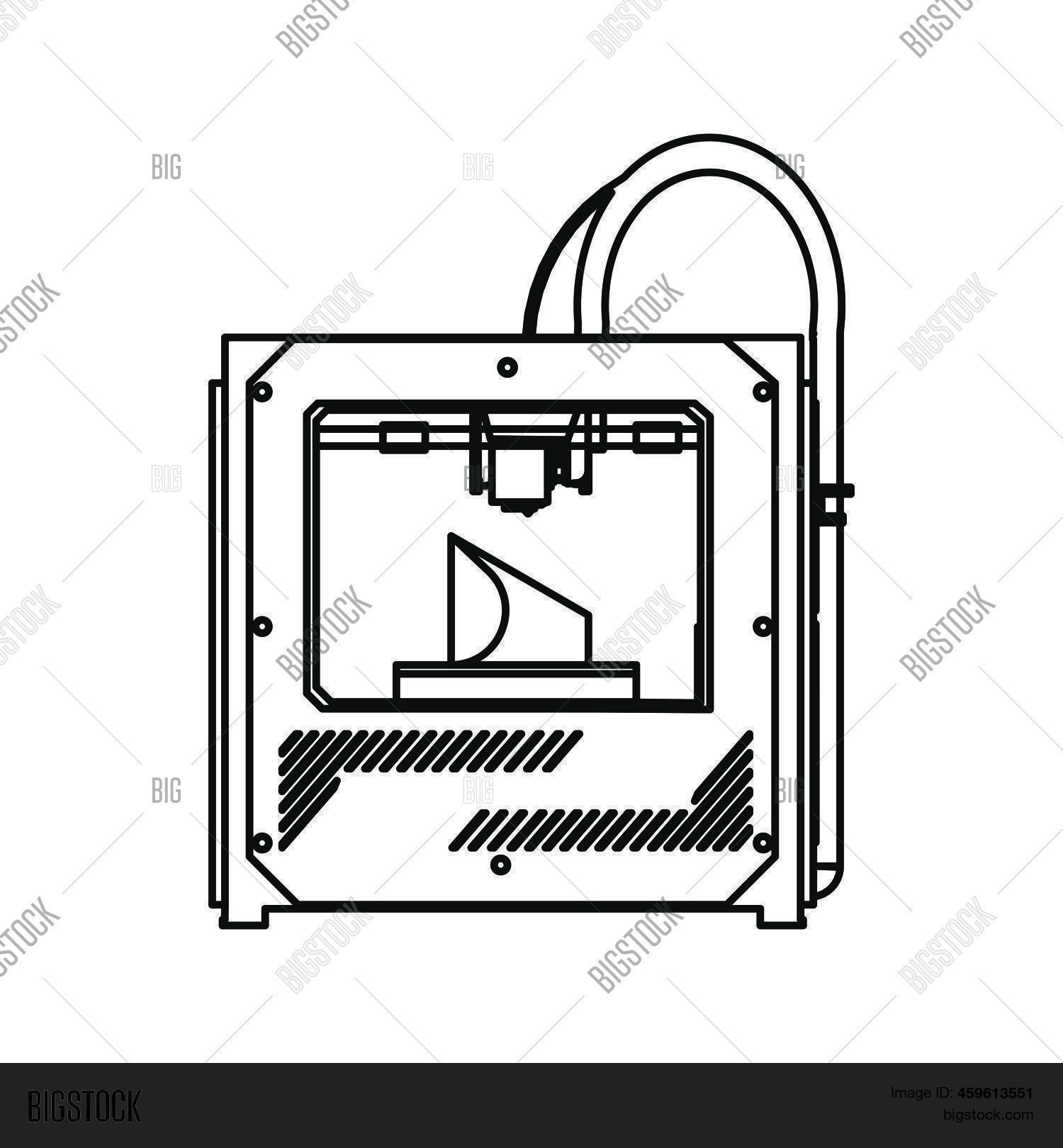 3d Printer Vector Vector & Photo (Free Trial) | Bigstock