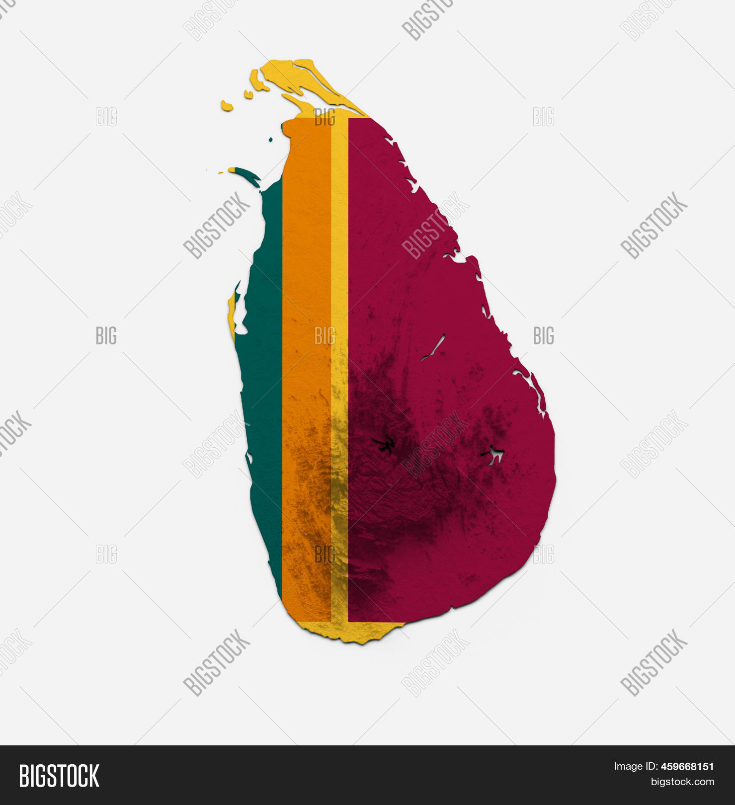 Sri Lanka Map Flag Image & Photo (Free Trial) | Bigstock