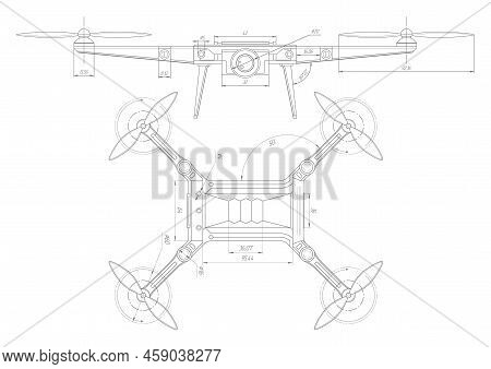 Drone Technical Vector & Photo (Free Trial) | Bigstock